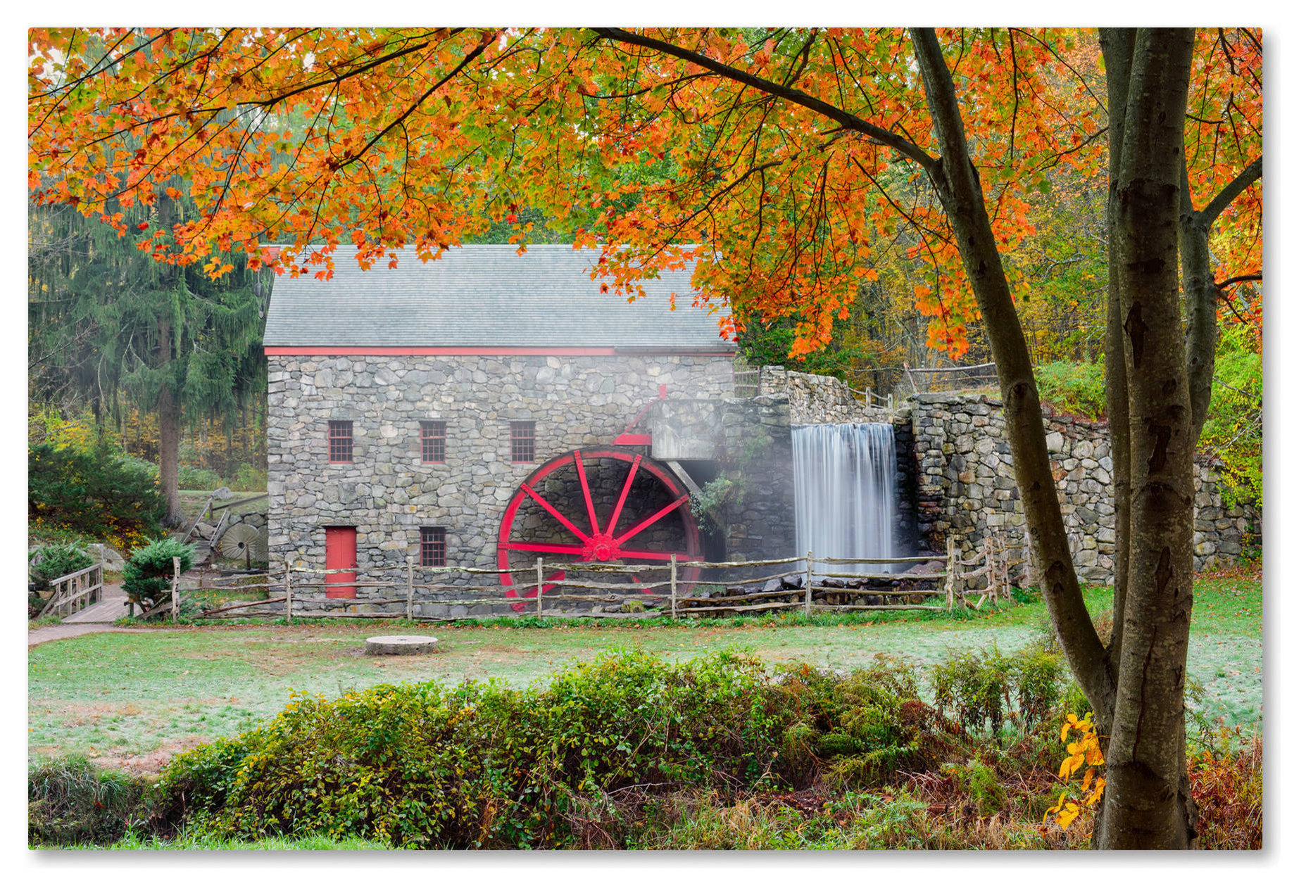Blanchette Photography 'Grist Mill Autumn' Canvas, 32"x22 ...