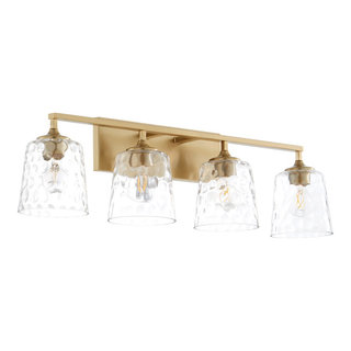 Quorum Eldorado 4-Light Vanity, Aged Brass - Transitional - Bathroom ...