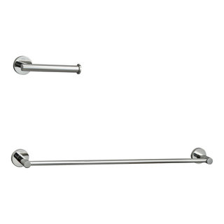 2-Piece Bathroom Hardware Set - Contemporary - Towel Bars And Hooks ...