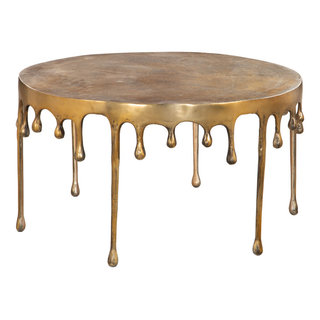 Drip Coffee Table Antique Brass - Contemporary - Coffee Tables - by Zuo ...