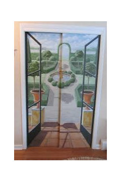 Hallway with ugly vents and attic. what should I do with this hallway?