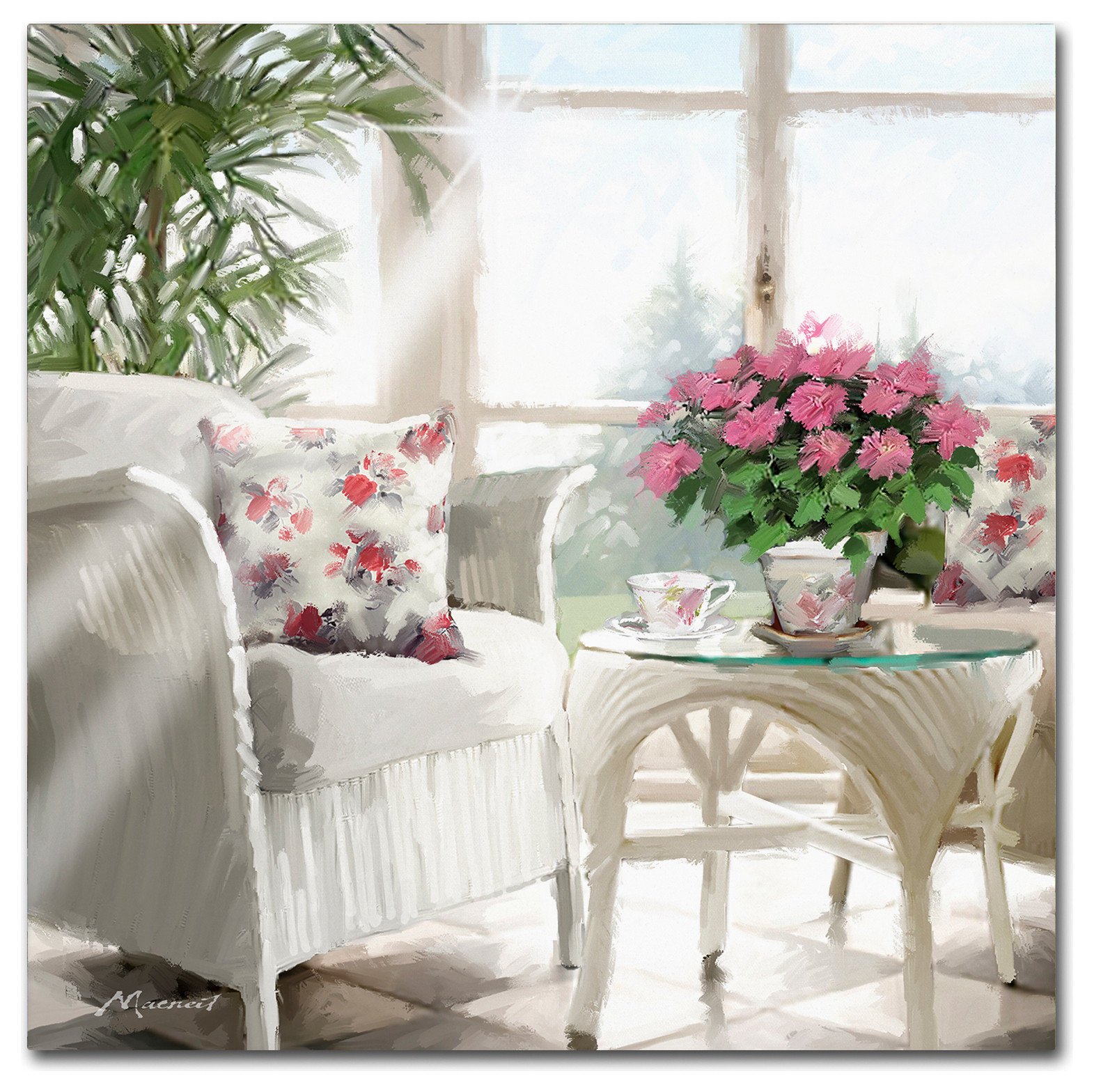 The Macneil Studio 'Conservatory' Canvas Art, 18"x18" - Contemporary ...