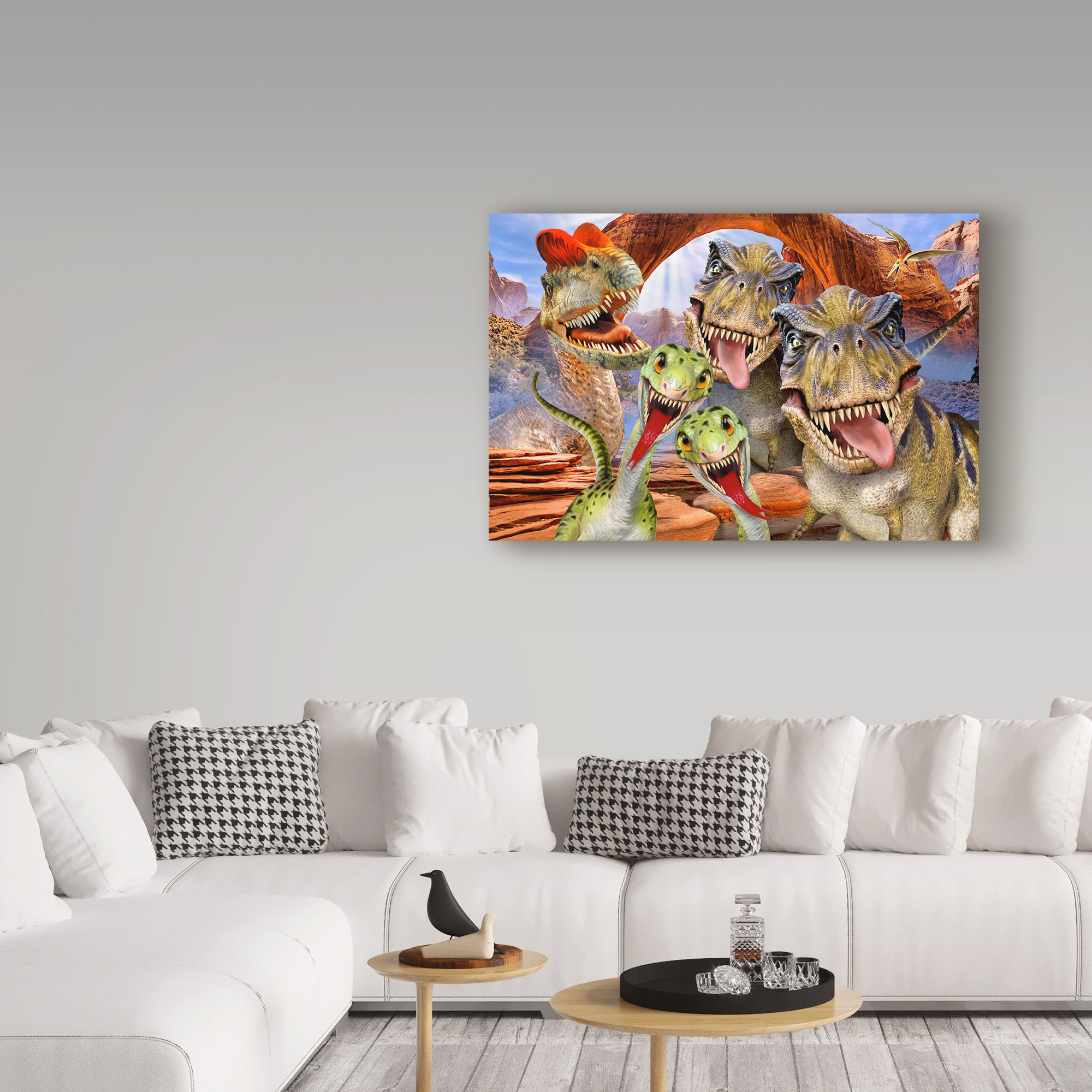 "Goofy Dinosaurs" by Howard Robinson, Canvas Art, 22"x32 ...