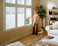 window treatment for three side-by-side windows