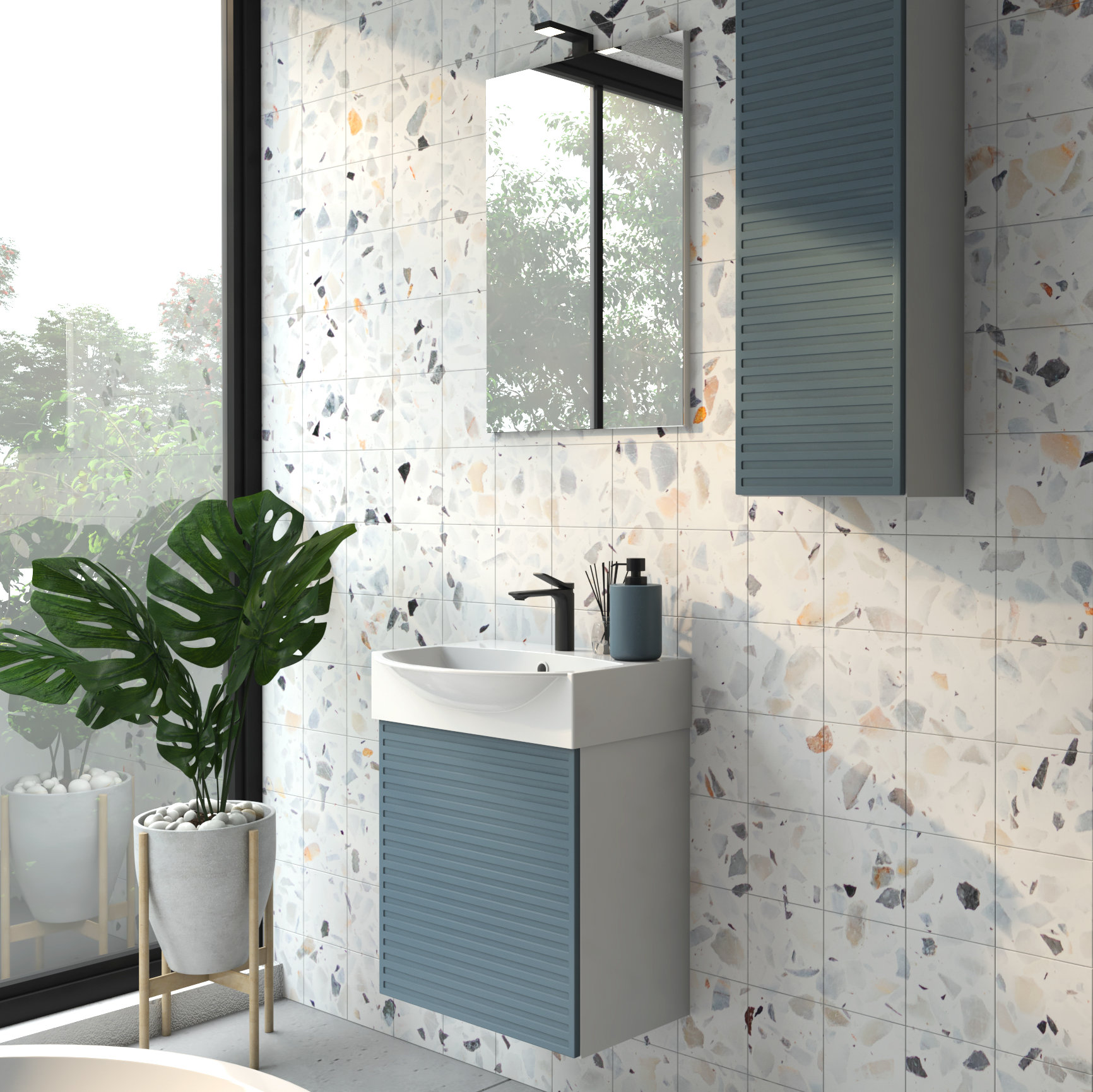 Raffaello 20" Wall-Mount Bathroom Vanity Set With Mirror - Contemporary ...