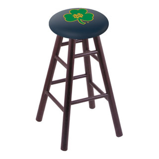 Holland RC Notre Dame Shamrock 24" Oak Counter Stool - Dark Cherry ...