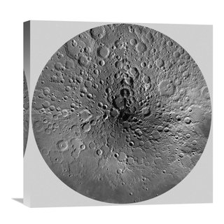 "Unmarked Map of the Moon, North Pole" Artwork, 18" x 18", 24" x 24 ...
