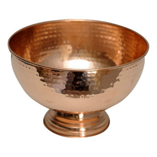 Hammered Copper Punch Bowl - Traditional - Punch Bowls - by Alchemade ...