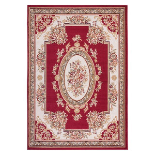 Well Woven Miami Medallion Centre Rug, Red, 3'11"x5'3" - Victorian ...