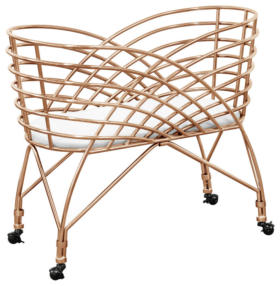 Aura Metal Bassinet, Rose Gold - Contemporary - Cradles And Bassinets ...
