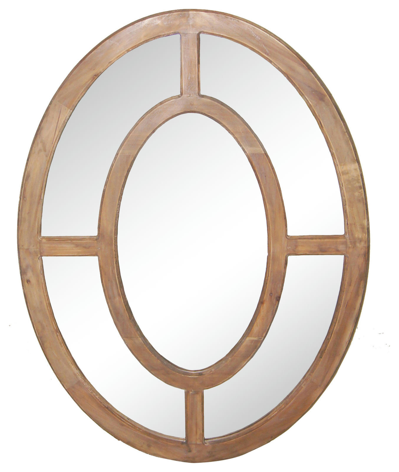Oval Wood Framed Mirror - Transitional - Wall Mirrors - by Kolibri ...