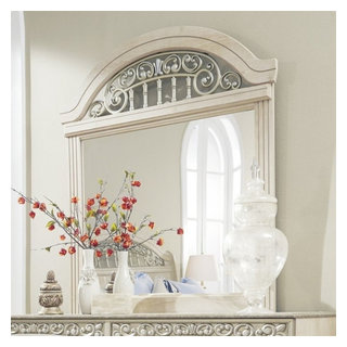 Ashley Furniture Catalina Bedroom Mirror w/Scrolling Metal Insert ...