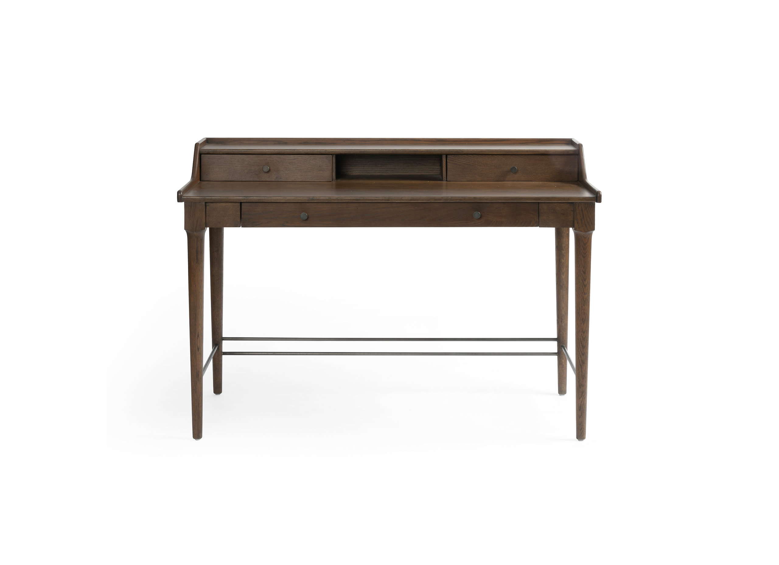 Moreau Writing Desk-Dark Toasted Oak - Midcentury - Desks And Hutches ...