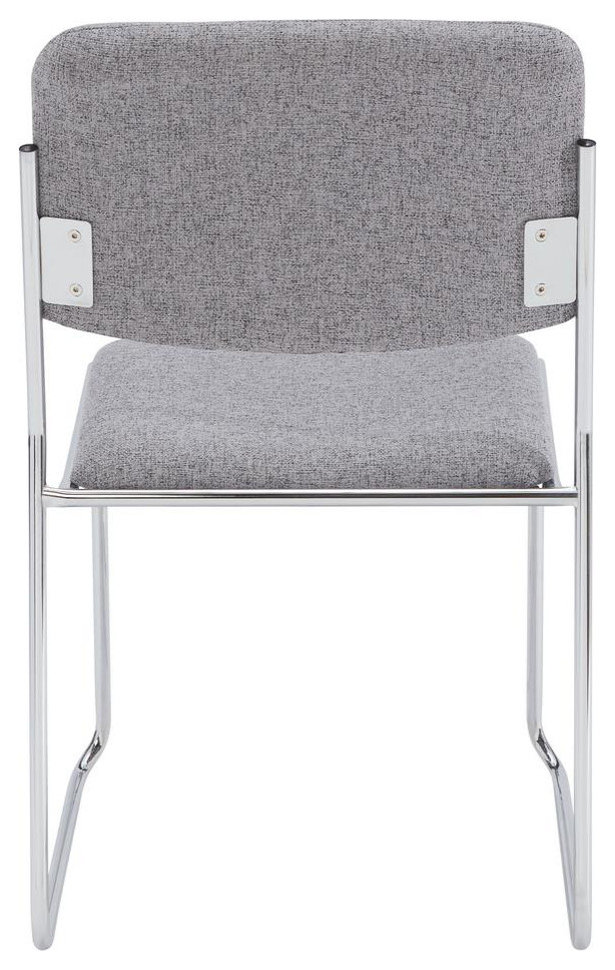 NPS® 8600 Series Fabric Padded Signature Stack Chair, Classic Grey ...