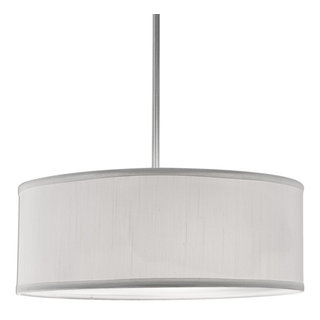 Gregory 3-Lamp Pendant, White, 19.75"Dx8"H, 19.75"Dx8"H - Transitional ...