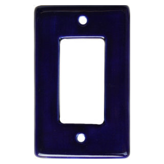 Cobalt Blue Talavera Single Decora Switch Plate - Contemporary - Switch ...