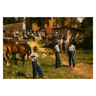 Trading Mules and Horses Print, 36" x 46" - Contemporary - Prints And ...