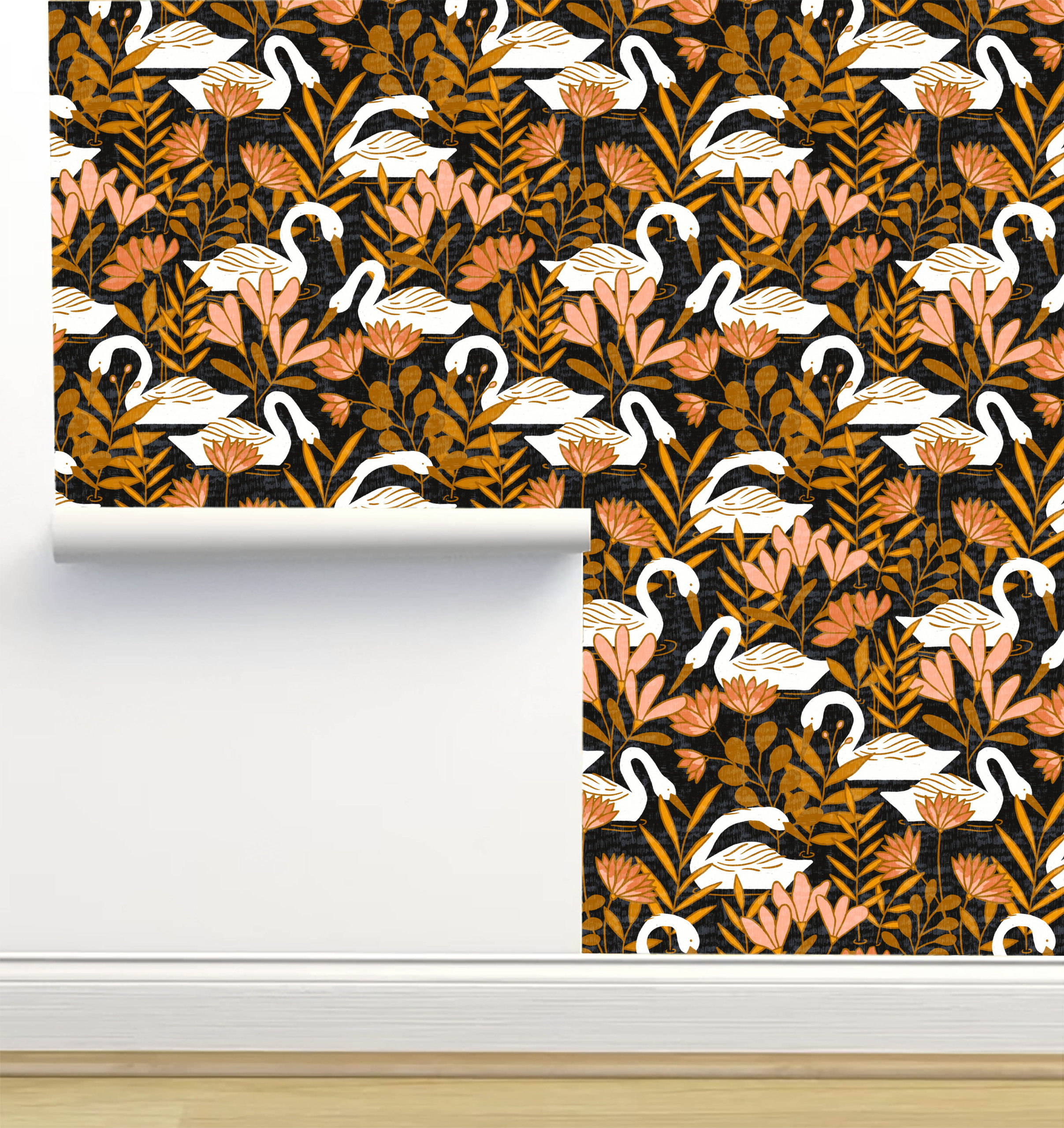Odette Dark Wallpaper by Amy MacCready, 24"x72" - Contemporary ...