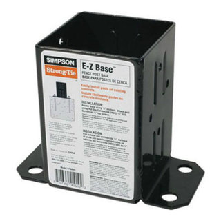 Simpson Strong-Tie FPBB44 EZ-Base Retro Fit Fence Post, Black Powder ...