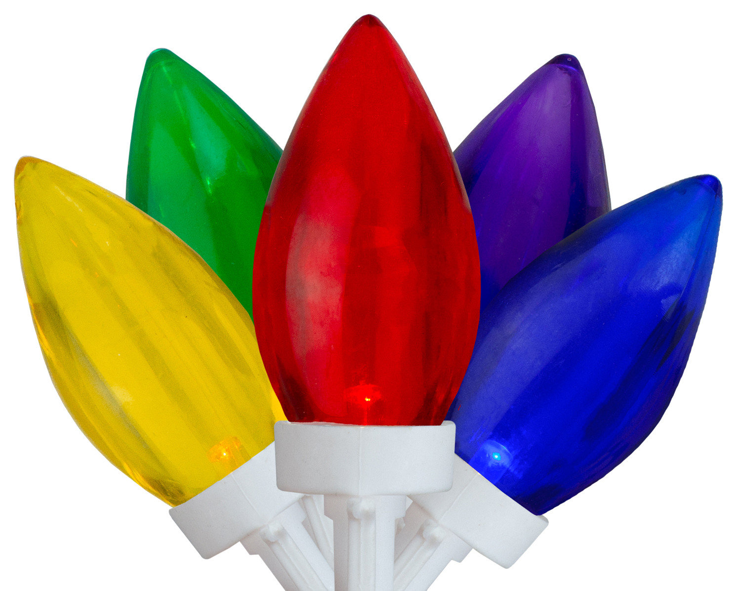 25 Count Multi-Color LED C9 Christmas Lights 16 ft Wire - Modern ...