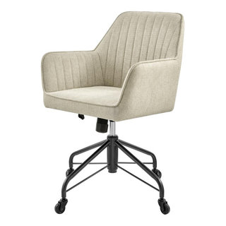 Thompson Fabric Swivel Office Arm Chair - Transitional - Office Chairs ...