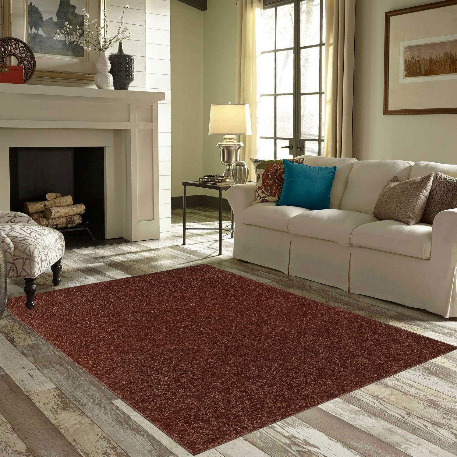 Saturn Collection Pet Friendly Area Rugs, Chocolate, 33" x 66" Half ...