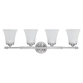 Teller 4 Light - Vanity Fixture With Frosted Etched Glass - Traditional ...