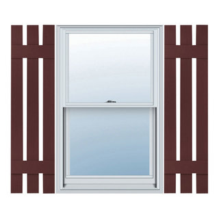 Builders Edge, Custom, Three Board Spaced, BnB Shutters, Bordeaux, 44 ...