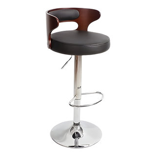 Metal Leg High Rotating Lifting Bar Stool Made of Leather ...