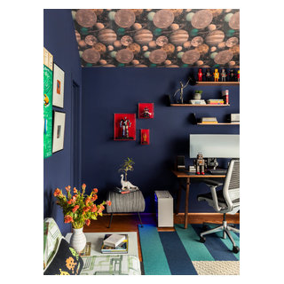 Worldly Design in the Heights - Eclectic - Home Office - Houston - by ...