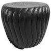 Black Stained Wood Swirl Stool - Rustic - Side Tables And End Tables ...