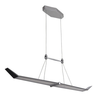 Jetstream 2-Light 38" Modern Chandelier in Chrome, 5.000 - Contemporary ...