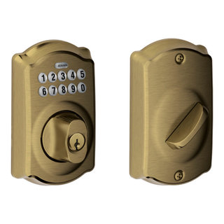Camelot Electronic Keypad Deadbolt C Keyway, Latch Strike - Traditional ...