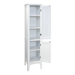 Gewnee Tall Narrow Tower Freestanding Cabinet - Transitional - Bathroom ...