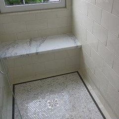 Marble Bench in Shower: How to finish the edge?