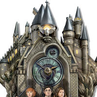 Harry Potter Hogwarts Wall Clock with Lights Music and Motion ...