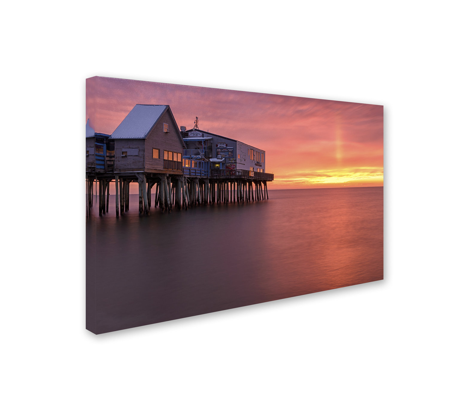 Michael Blanchette Photography 'Crimson Pier' Canvas Art, 32"x22 ...