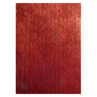 2'x3' Red Door Mat For Living Room Made in Tibet, Shaggy and Hand ...