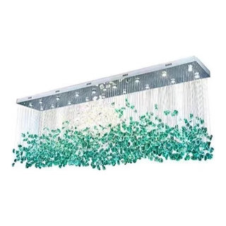 Rainfall Glass Gem Chandelier - Contemporary - Chandeliers - by Akari ...