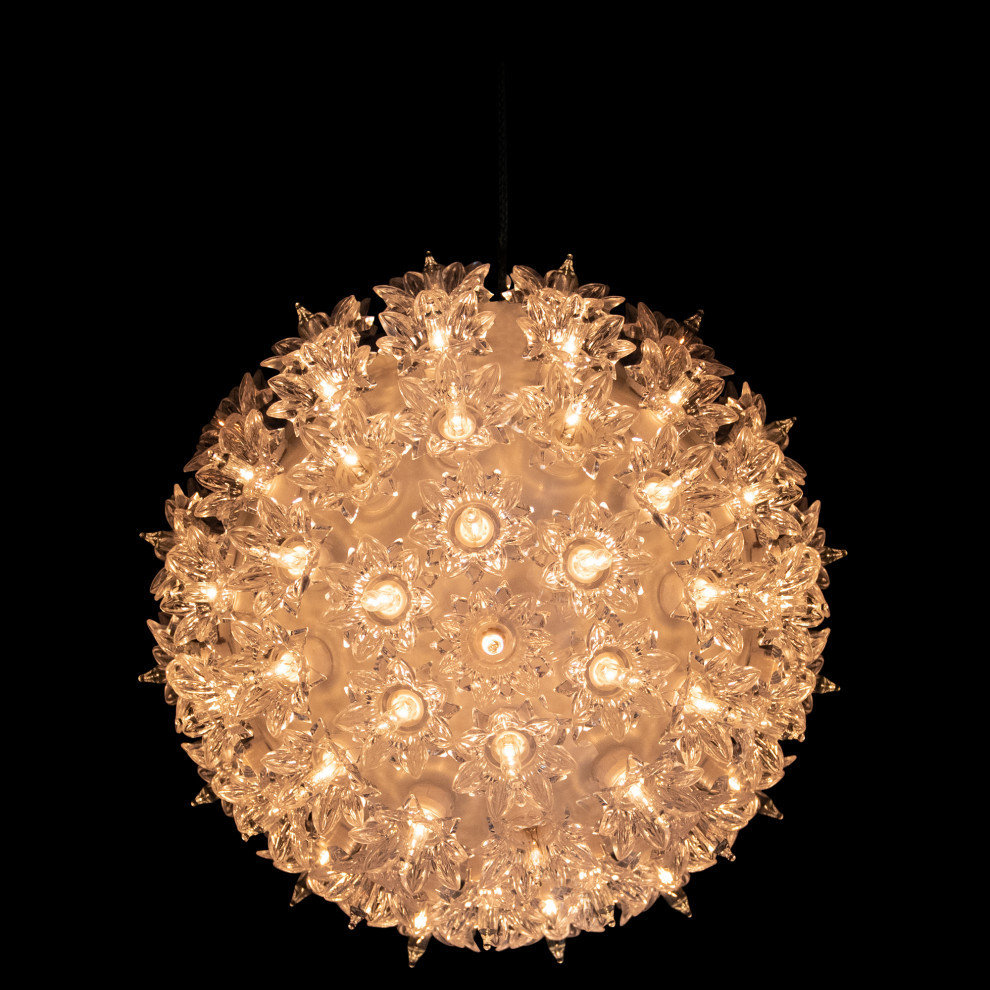 Clear Twinkling Lighted Hanging Starlight Sphere Outdoor Christmas ...
