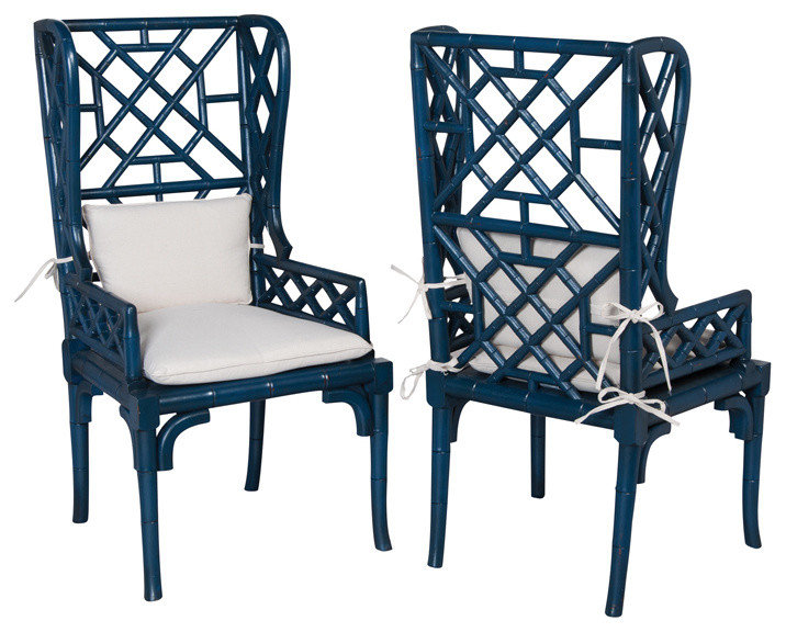 Guild Master Bamboo Wing Back Chair 694018P - Asian - Armchairs And ...