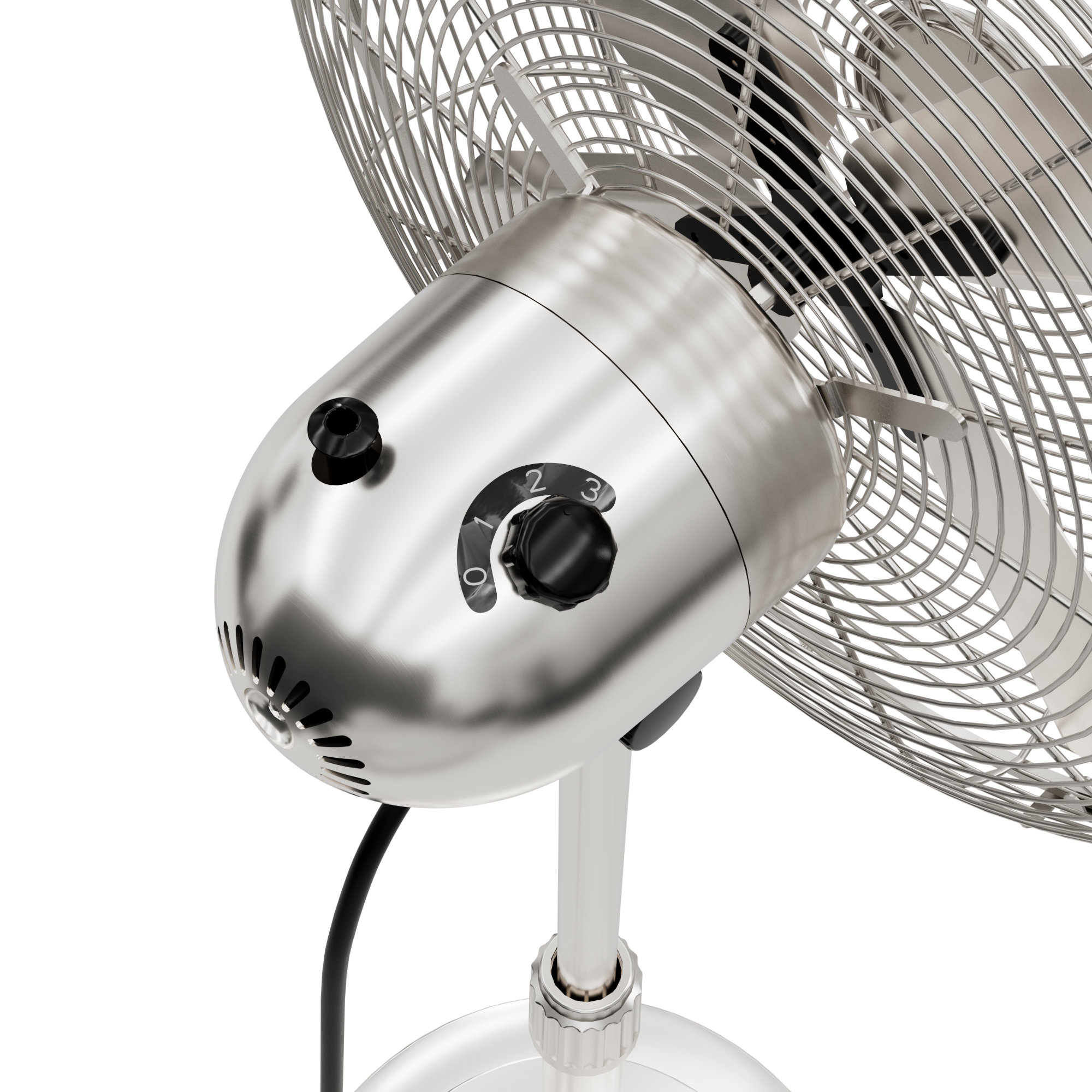 Hunter Classic Brushed Nickel 4-Blade Oscillating 3-speed Standing Fan ...