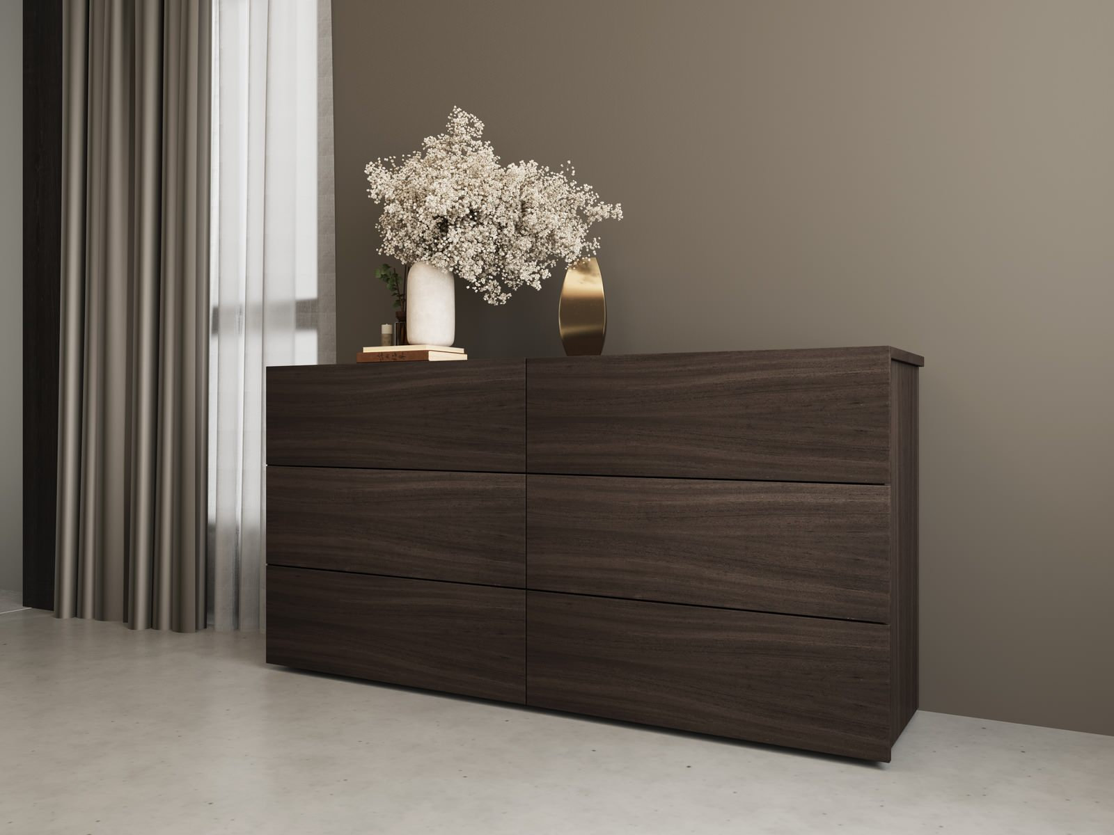 Ayla Dresser, Dark Oak Melamine - Modern - Dressers - by Casabianca ...