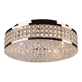 Bella Vista Flush Mount, Chrome - Contemporary - Flush-mount Ceiling ...