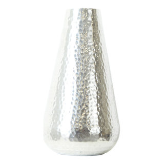 12in. Aluminum Tear Drop Flower Vase - Contemporary - Vases - by Nearly ...