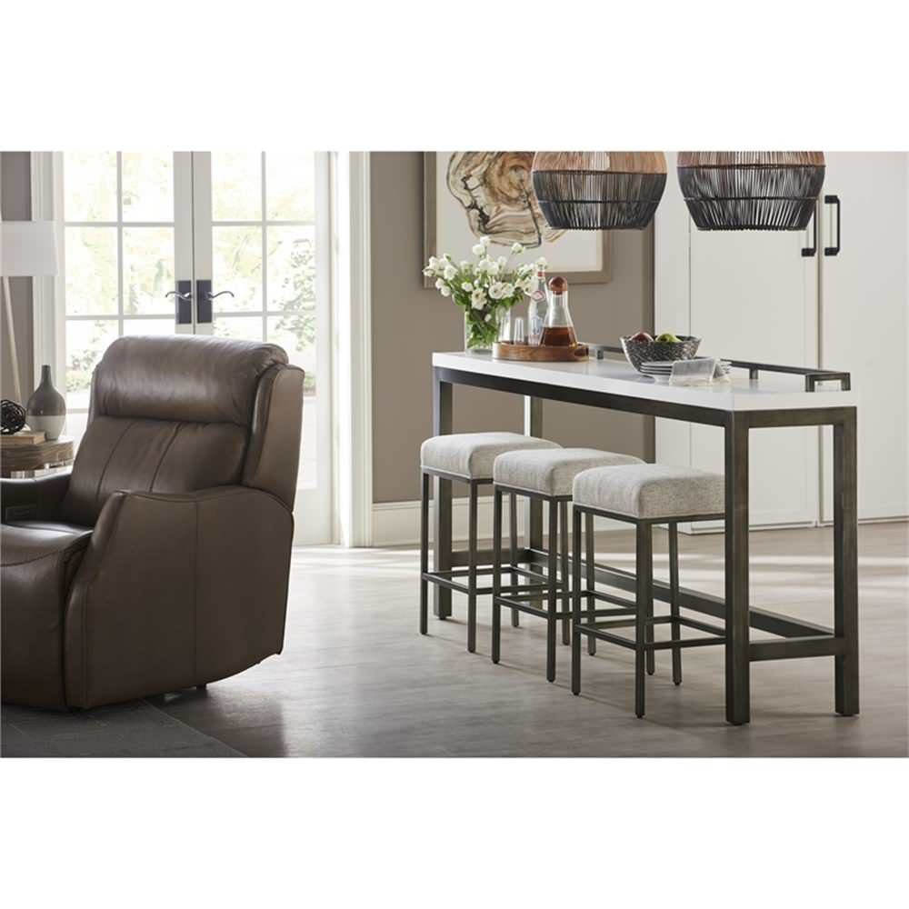 Universal Furniture Curated Essence Metal Console Table w/Stools in ...