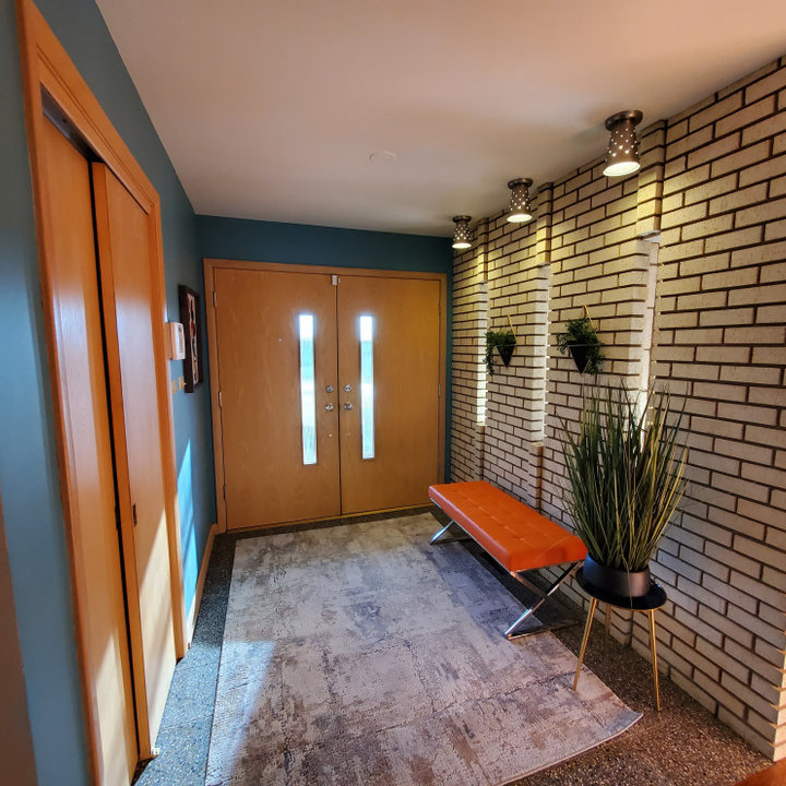 75 Beautiful Entrance with Brick Walls Ideas and Designs - February ...