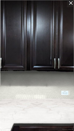 Backsplash for Alabaster andbusy granite