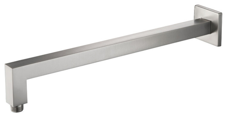 Isenberg Wall Mount Square Shower Arm, 16", With Flange - Contemporary ...