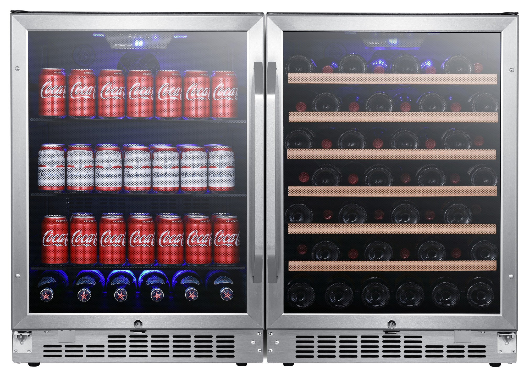 EdgeStar CWBV14253 48"W 53 Bottle 142 Can Built-In Side-by-Side - Beer ...
